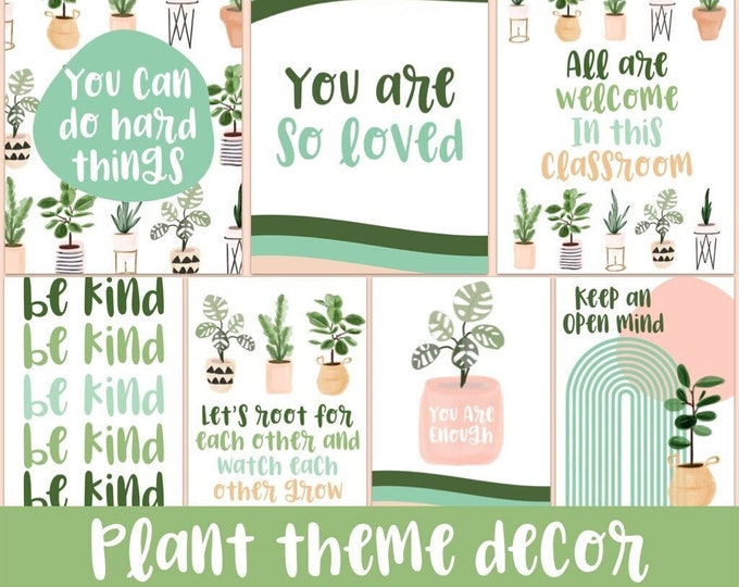Plant Theme Botanical Back to School Classroom Door Decor & Bulletin ...