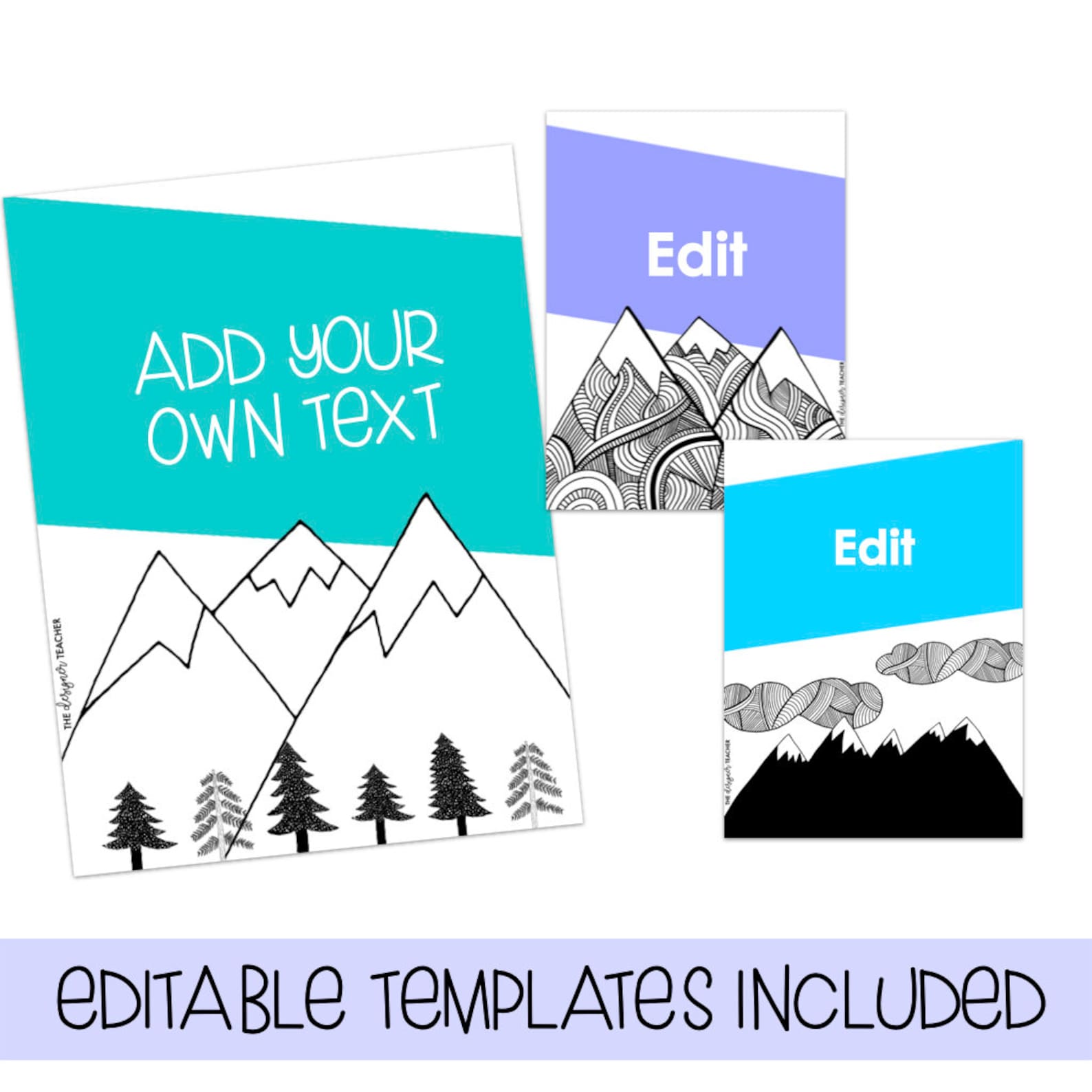 Inspirational Growth Mindset Inclusive Mountain Theme Classroom Posters ...