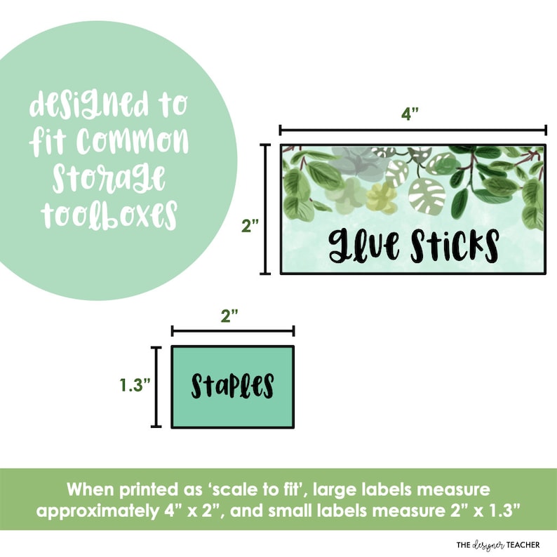 Plant Theme Editable Teacher Toolbox Labels | Cute Pastel Botanical ...