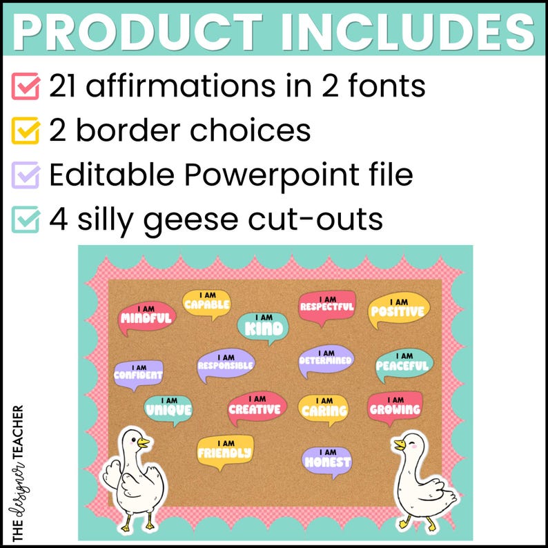 Editable Classroom Positive Affirmation Station Mirror Display Bulletin ...