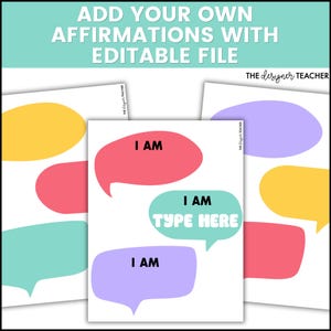 Editable Classroom Positive Affirmation Station Mirror Display Bulletin ...