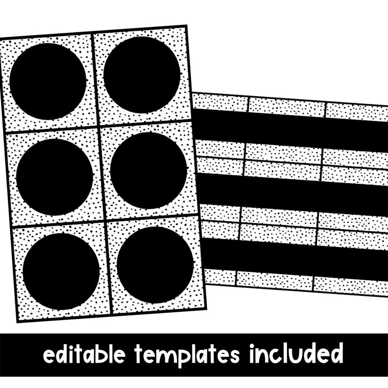 Editable Supply Labels for Target Pocket Labels Black & White Dalmatian ...