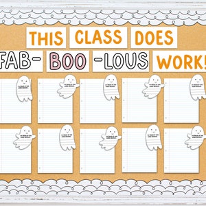 Fabboolous Ghost Craft Halloween October Fall Bulletin Board Ideas and ...