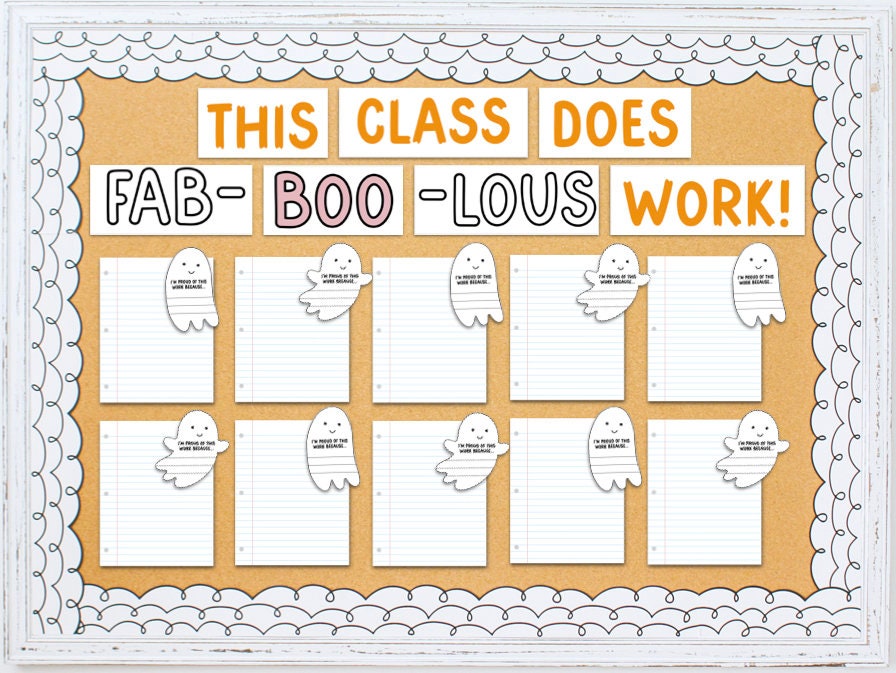 Fabboolous Ghost Craft Halloween October Fall Bulletin Board Ideas and ...