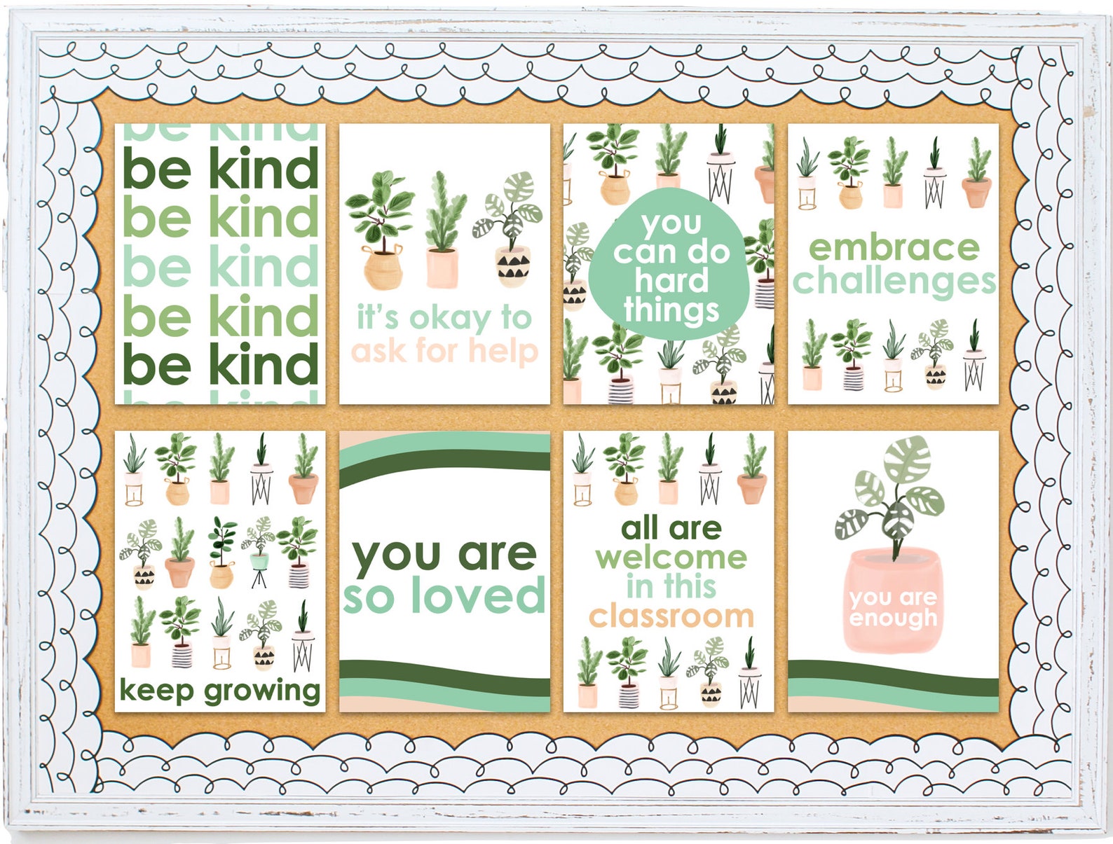 Inspirational Growth Mindset Inclusive Classroom Posters Plant Theme - Etsy