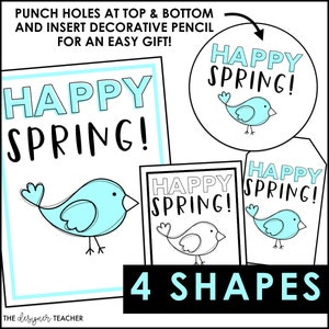 Editable Happy Spring Gift Tags & Cards for Students, Teachers ...