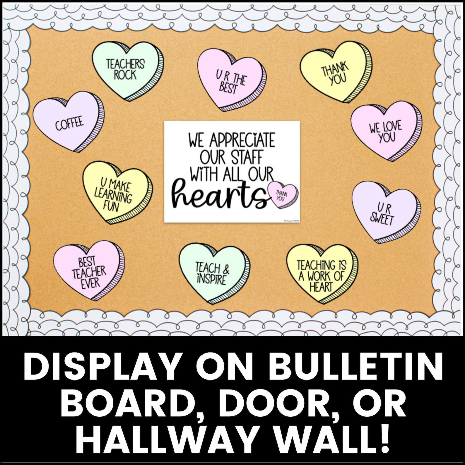 Valentine's Day Staff Appreciation Bulletin Board Display February ...