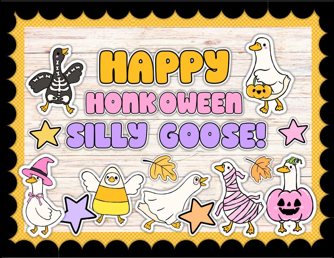 Silly Goose Halloween Bulletin Board Kit October Fall Cute Classroom ...