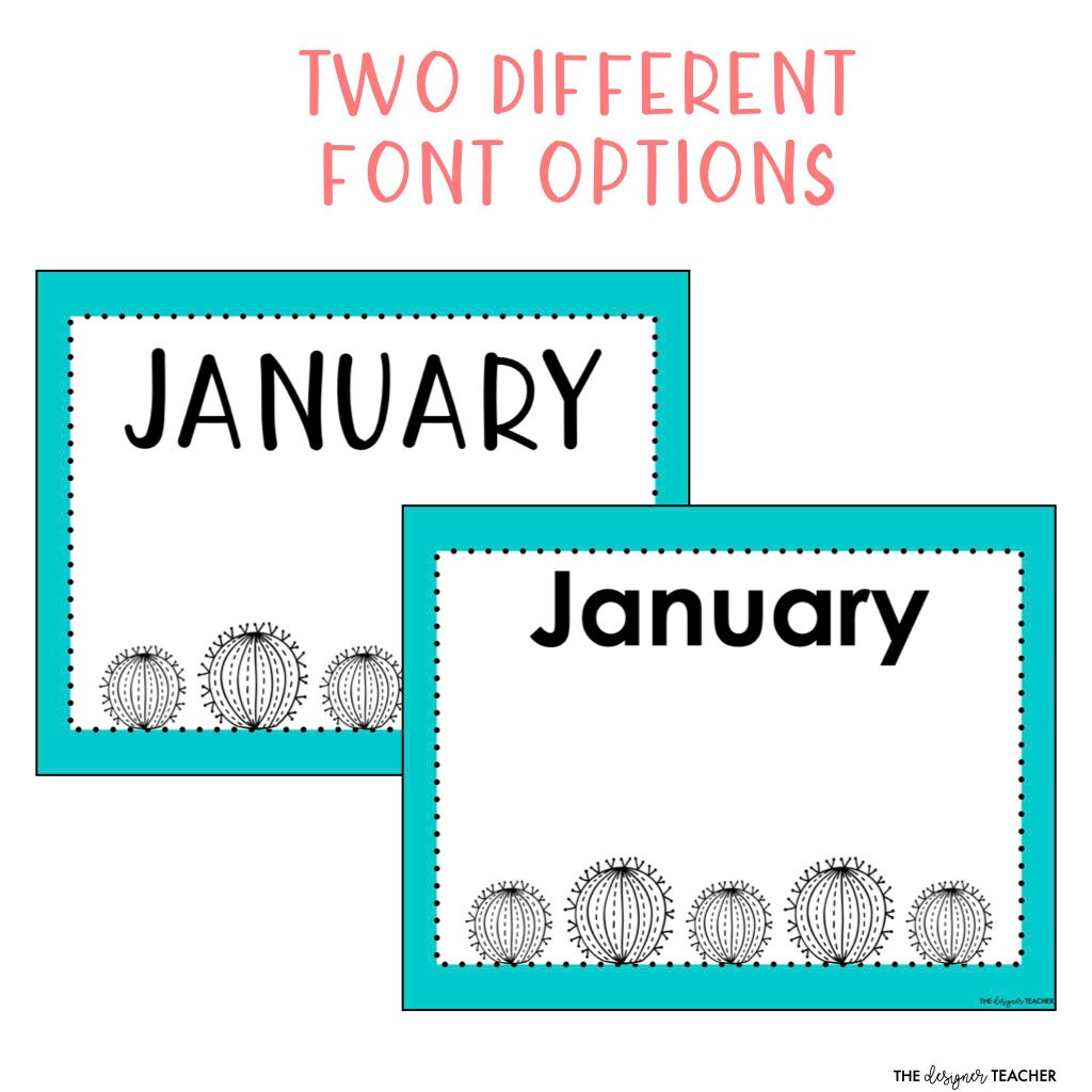 Editable Birthday Display With Cactus Theme - Etsy