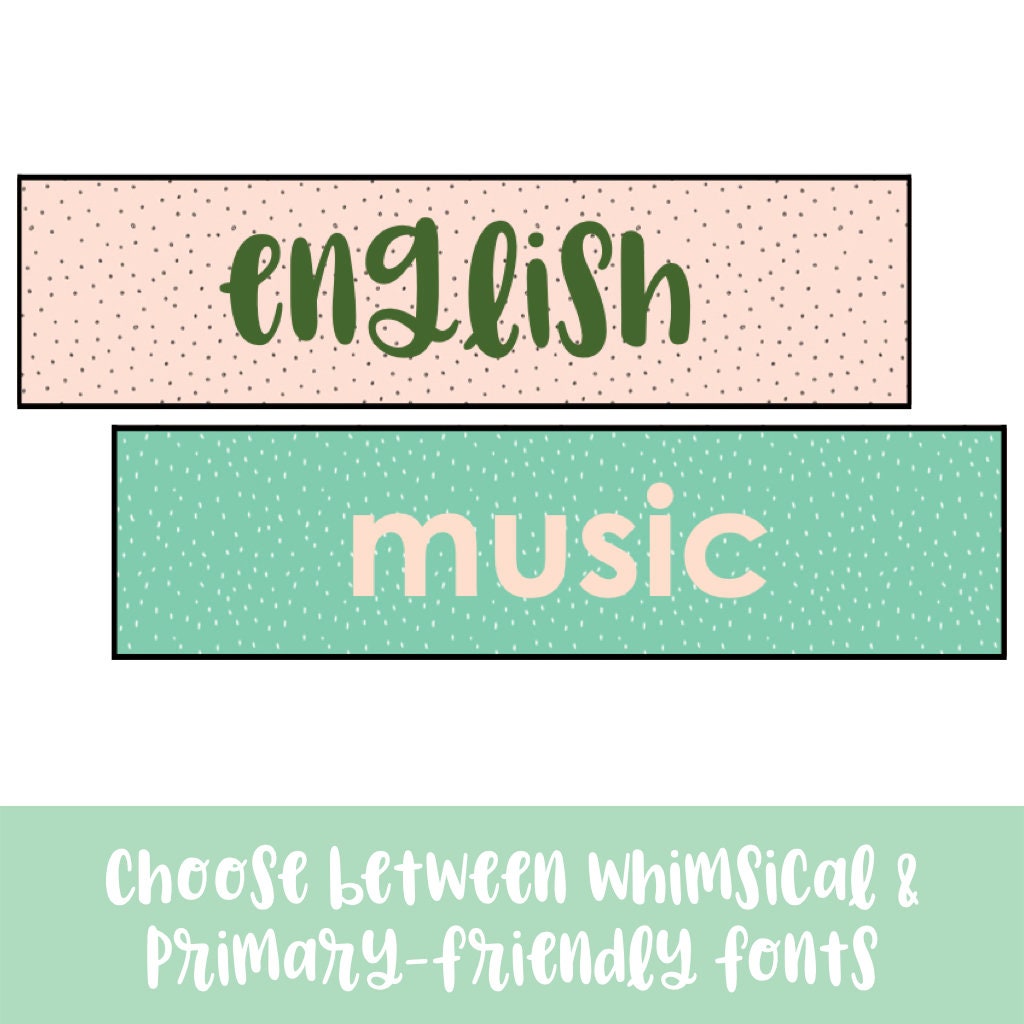 Plant Theme Editable Schedule Cards | Pastel Botanical Classroom ...