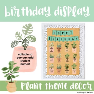 Botanical Birthday Display Classroom - Etsy
