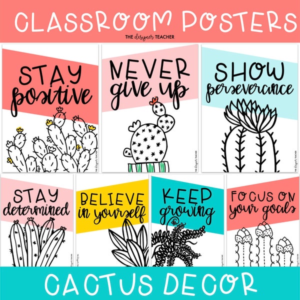Cactus Classroom Sign - Etsy