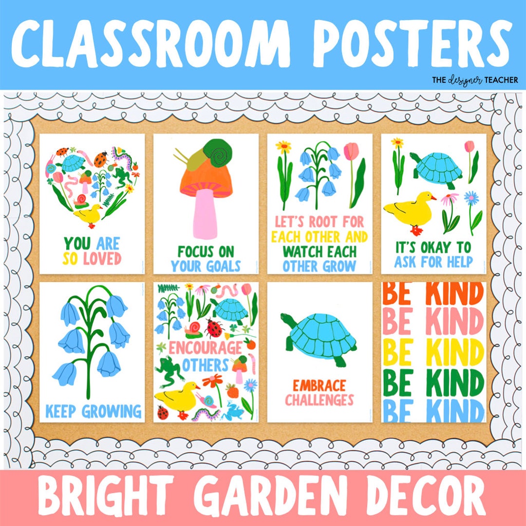 Inspirational Growth Mindset Inclusive Bright Garden Spring Classroom ...