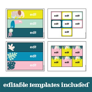 Editable Classroom Calendar Kit With Modern Tropical Jungle Theme - Etsy