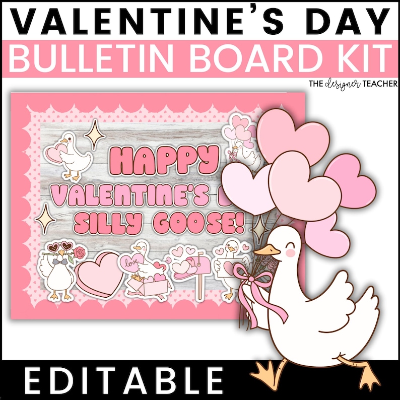 Silly Goose February Valentine's Day Bulletin Board Kit Classroom ...