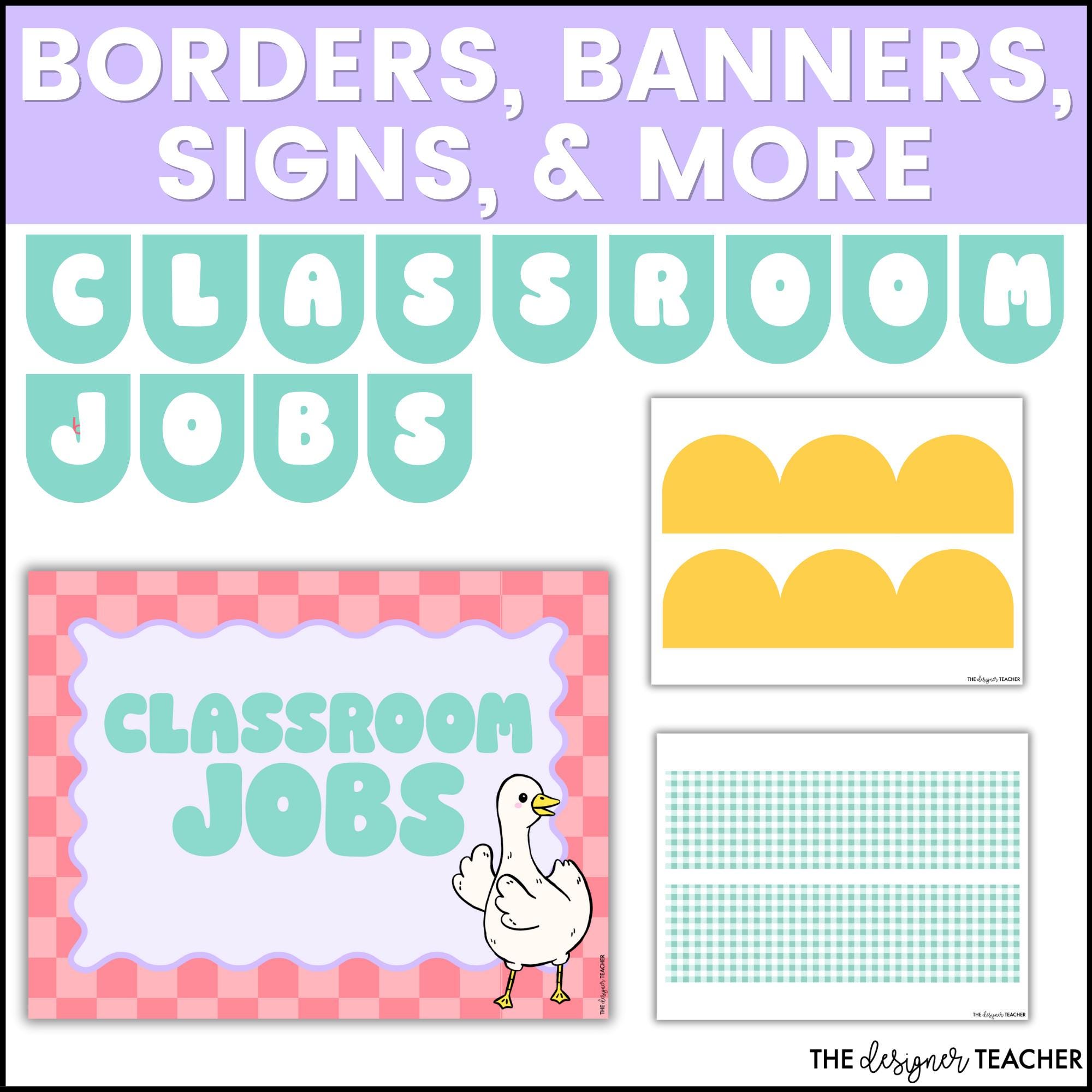 Editable Classroom Student Jobs Chart and Bulletin Board Display ...