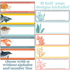 Ocean Theme Under the Sea Classroom Editable Student Desk Plates ...