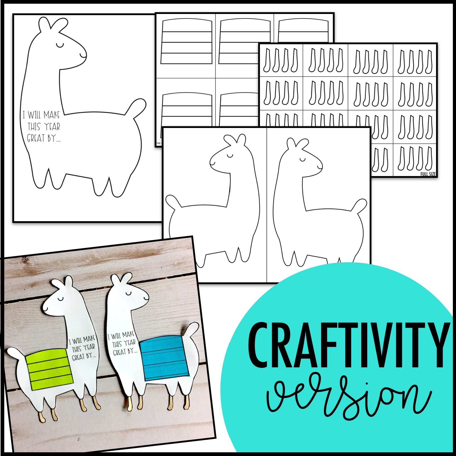 Back to School Llama Bulletin Board & Door Decor Craft: New - Etsy