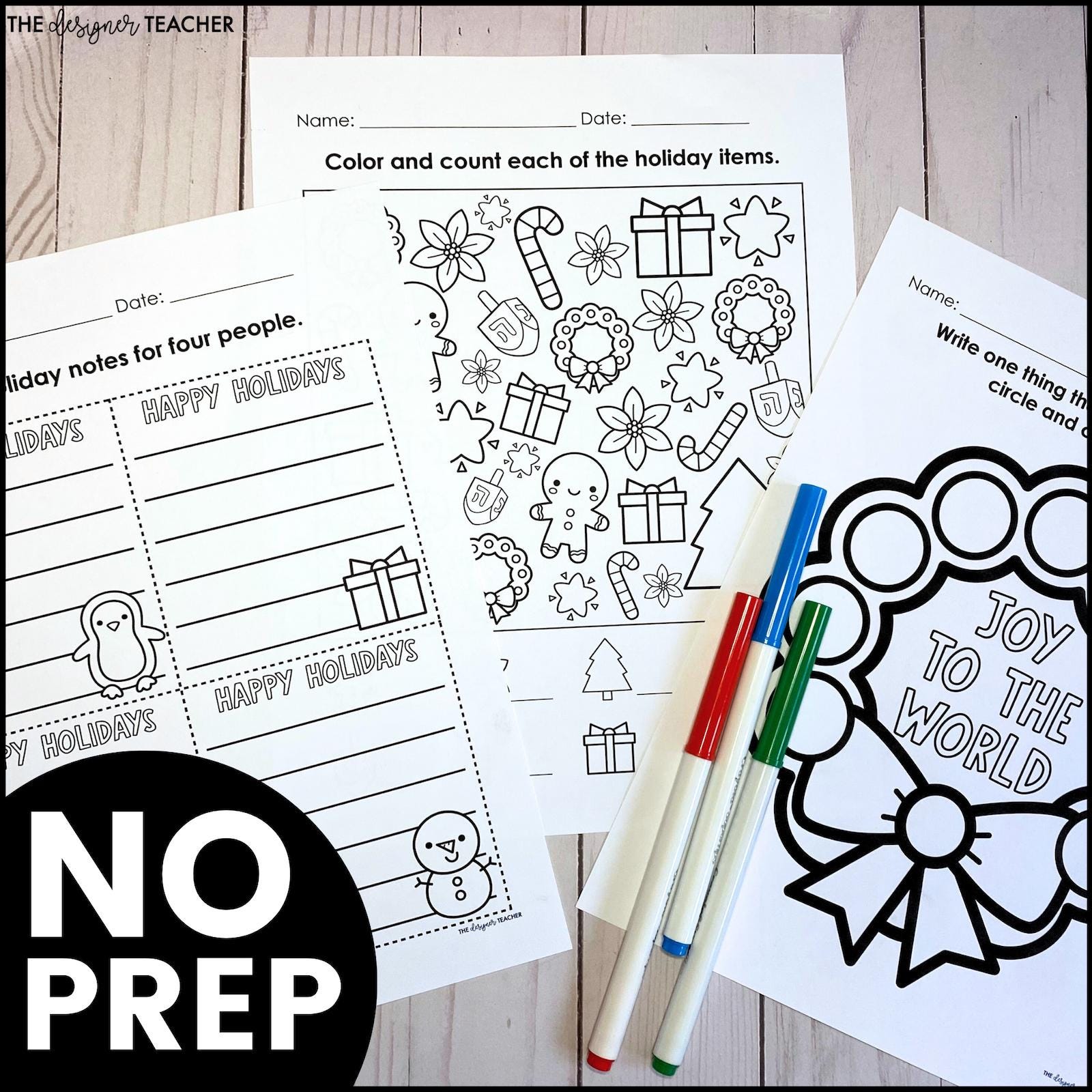Kids Holiday Christmas Winter Activity Pages Printables & Coloring ...