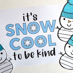 Winter Snowman Kindness Bulletin Board Craft & Door Decor - Etsy