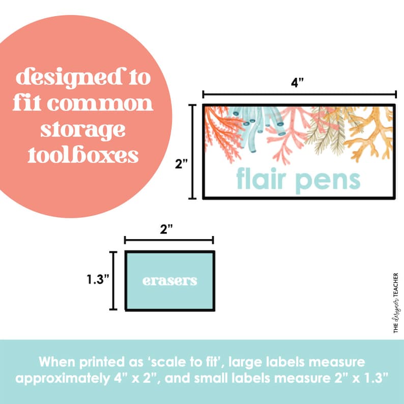 Editable Teacher Toolbox Labels With Ocean Theme Under the Sea ...