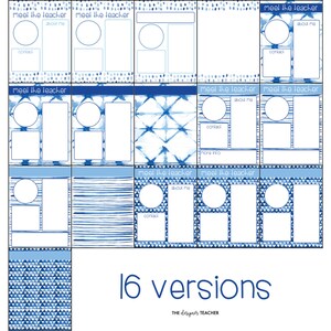 Editable Blue Watercolor Meet the Teacher Template Back to School ...