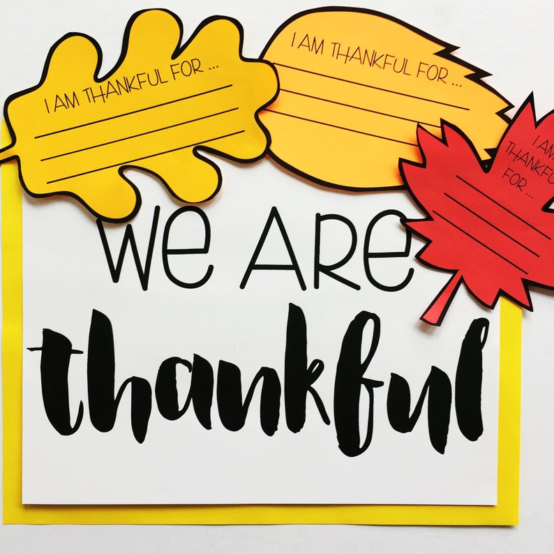 Fall Leaves November Bulletin Board Kit Ideas • Gratitude Thankfulness ...