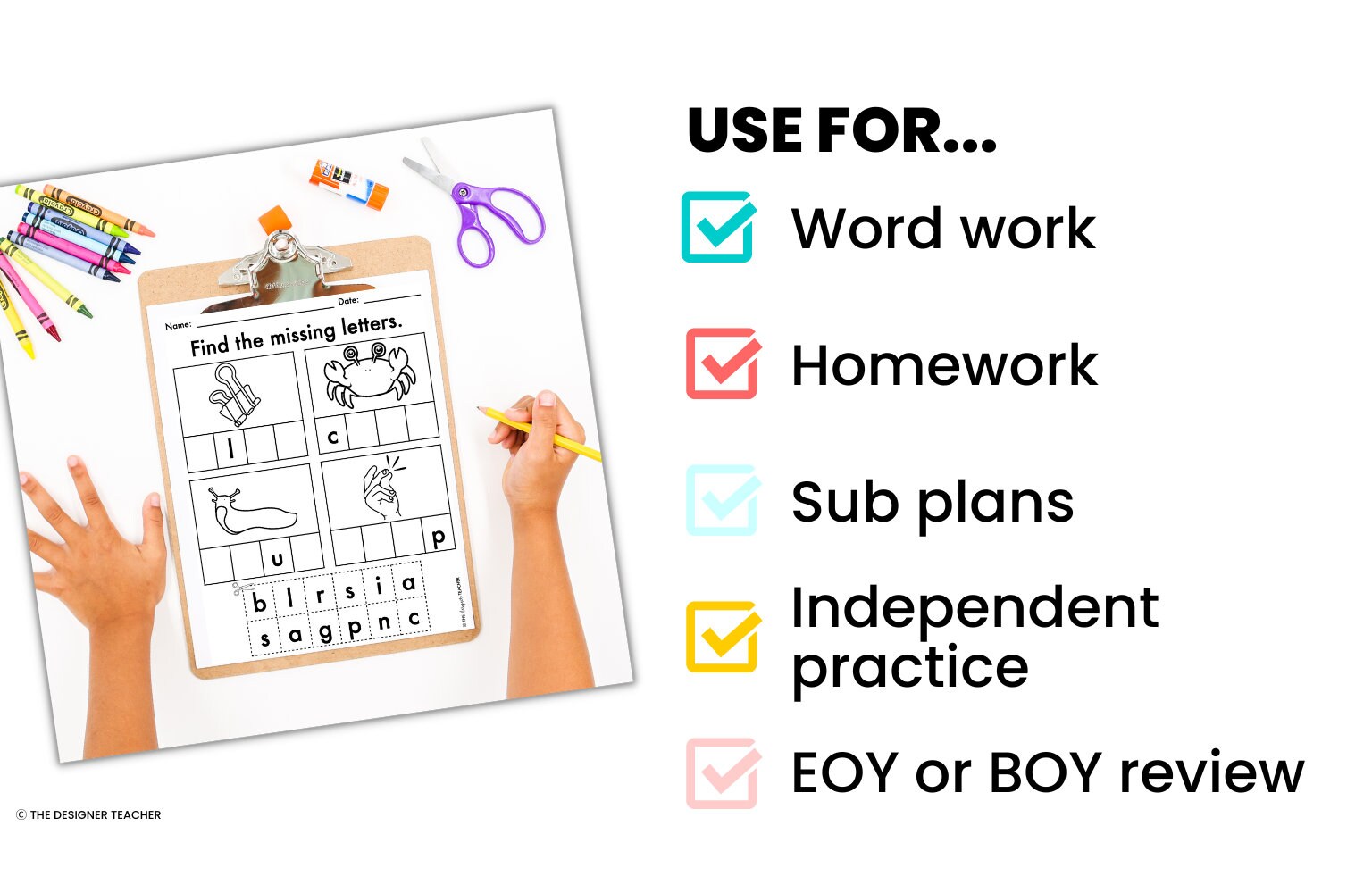 Beginning Phonics Review 25 Worksheets for CVC Words, Digraphs, Blends ...