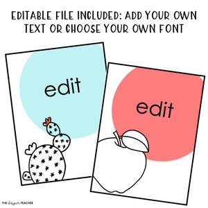 Alphabet Posters: Print Cursive & Picture Cues Cactus Theme - Etsy