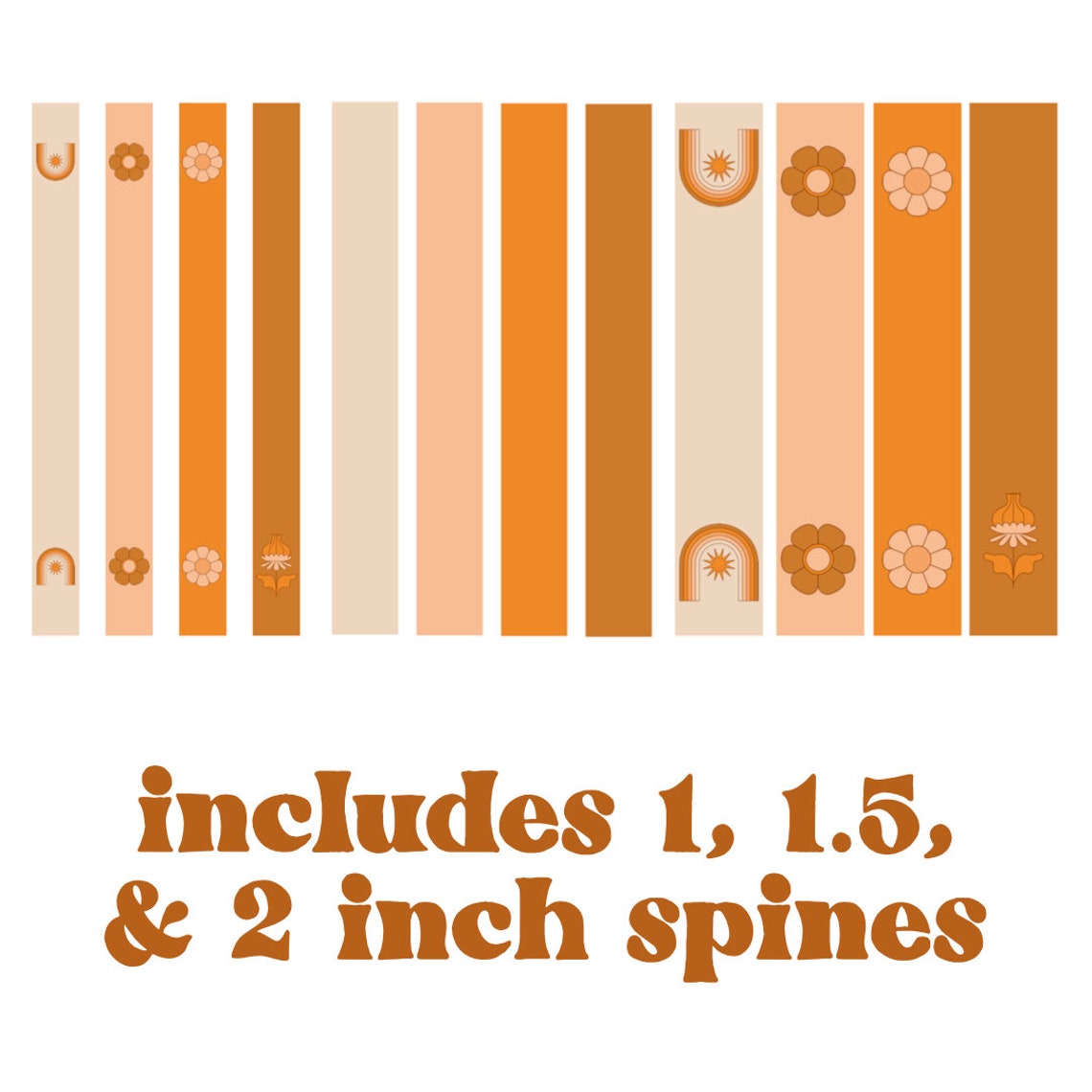 Editable Sunny Boho Retro Binder Covers & Spines Templates for ...