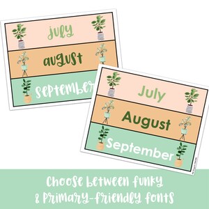 Plant Theme Editable Classroom Calendar Kit - Etsy