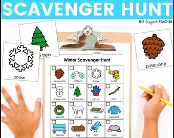 Winter Nature Trail Printable for Kids,winter Hiking Scavenger Hunt ...