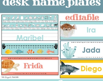 Ocean Classroom Decor, Under the Sea Classroom Theme, Printable Name ...