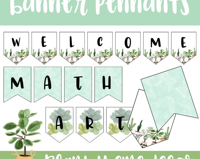 Plant Theme Botanical Back to School Classroom Door Decor & Bulletin ...