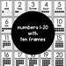 Number Posters 1-20 With Ten Frames With Black & White Speckled ...
