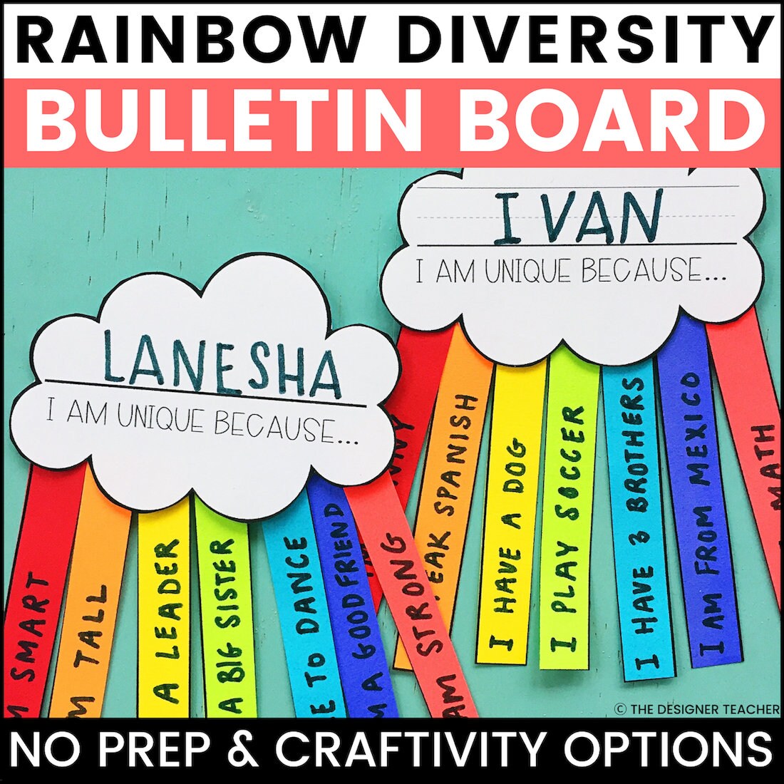 Rainbow Diversity Bulletin Board Back to School Bulletin Board Kit ...