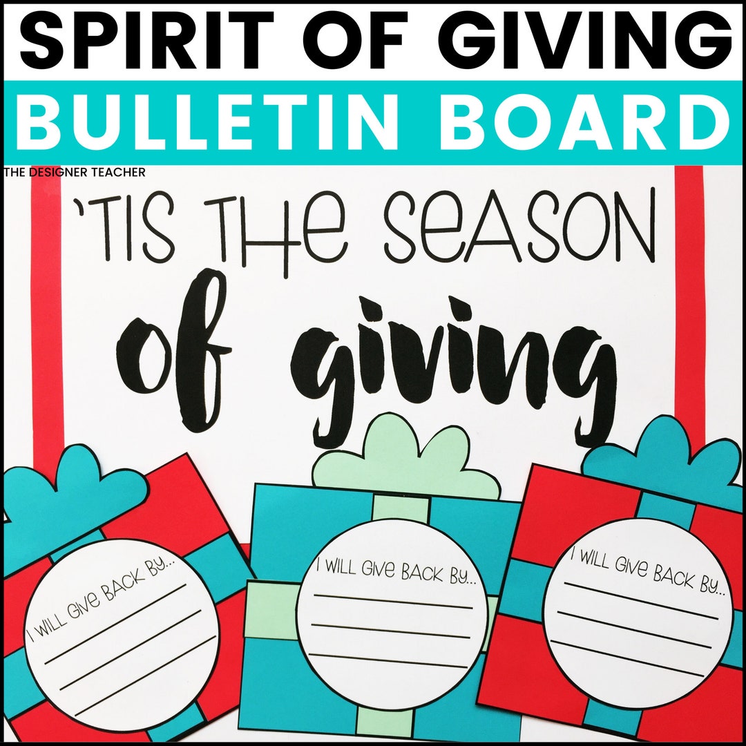 Winter Holiday Christmas December Bulletin Board Craft and Present Gift ...