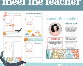 New Ocean Theme Meet the Teacher Template | Under the Sea Theme Meet ...