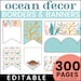Editable Letter Banner Pennants & Bulletin Board Borders With Ocean ...
