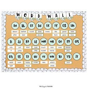 Plant Theme Classroom Word Wall Botanical Classroom Decor - Etsy