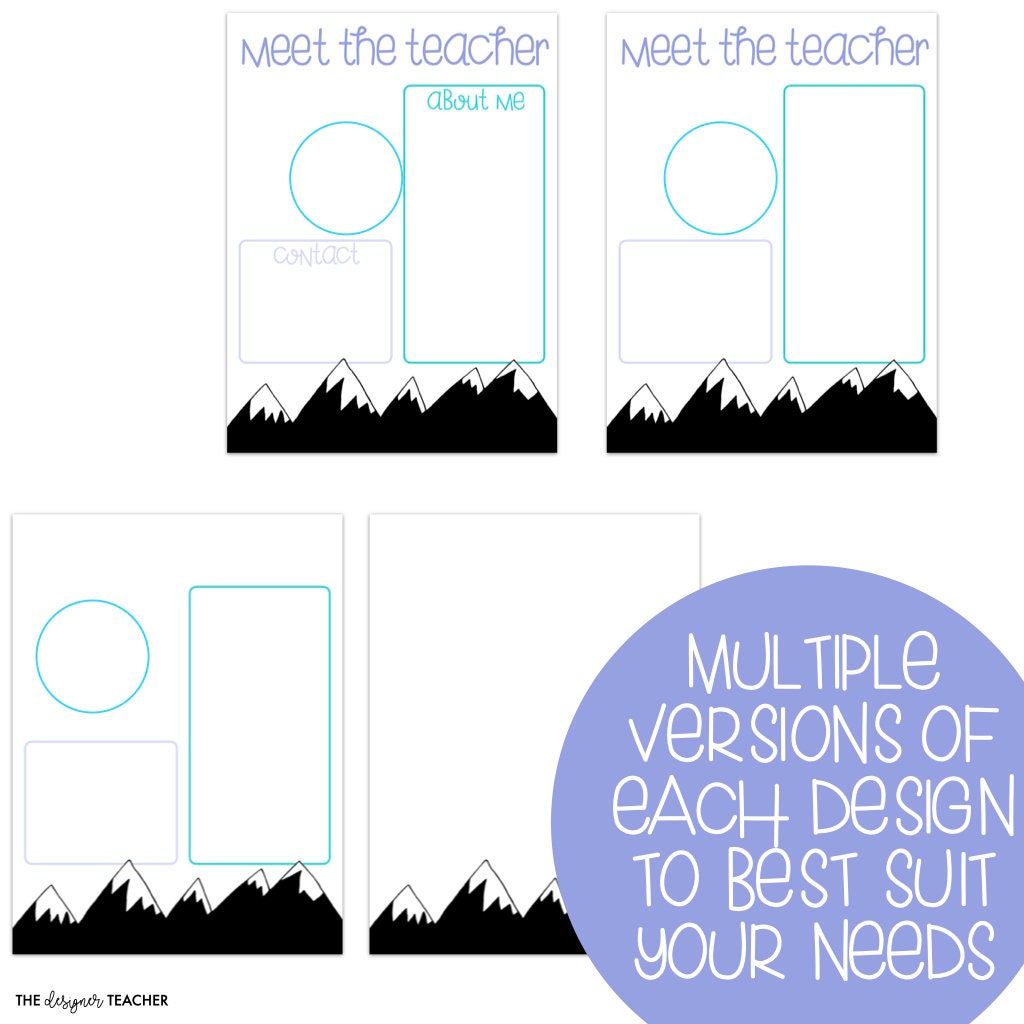 Mountain Theme Editable Meet the Teacher Template Mountain Classroom ...