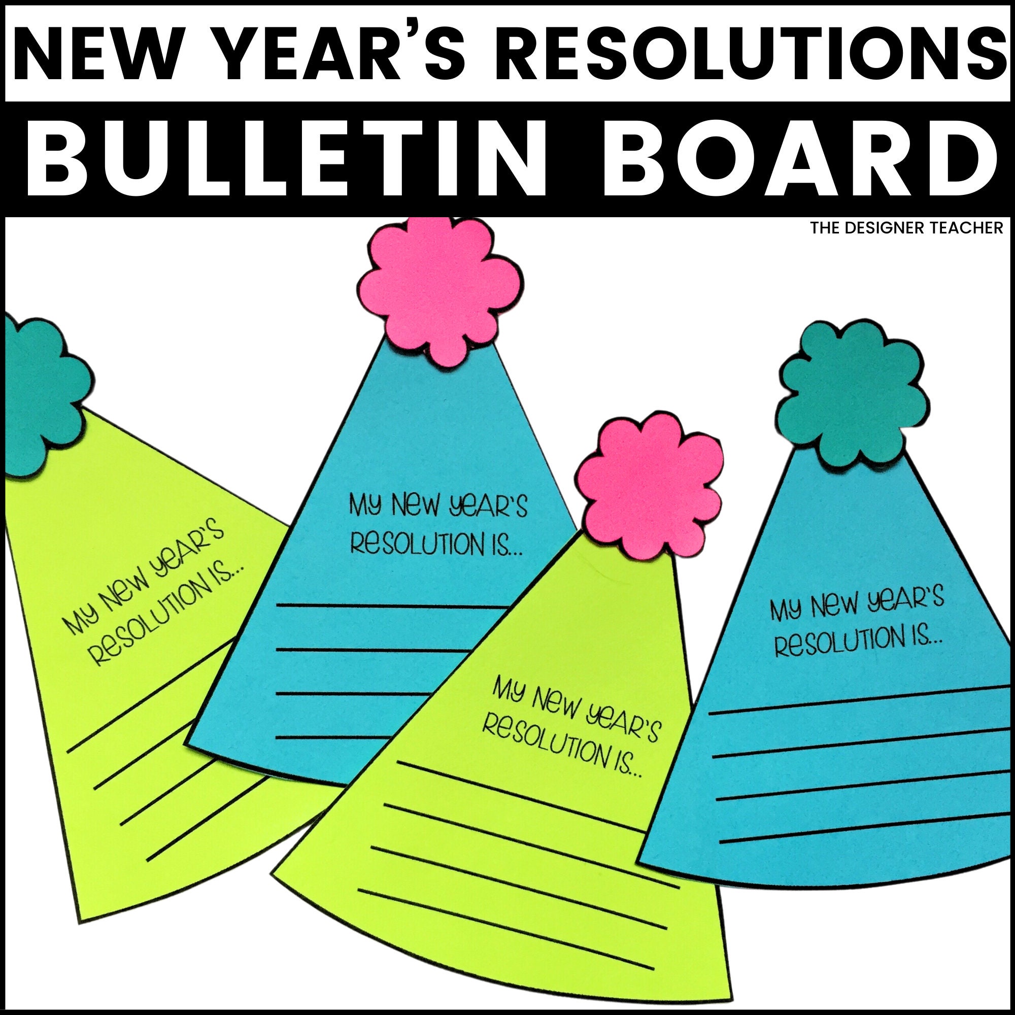 New Year 2024 January Bulletin Board & Door Decor New Year's ...
