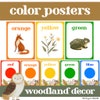 Boho Watercolor Woodland 2D and 3D Shapes Posters Classroom - Etsy