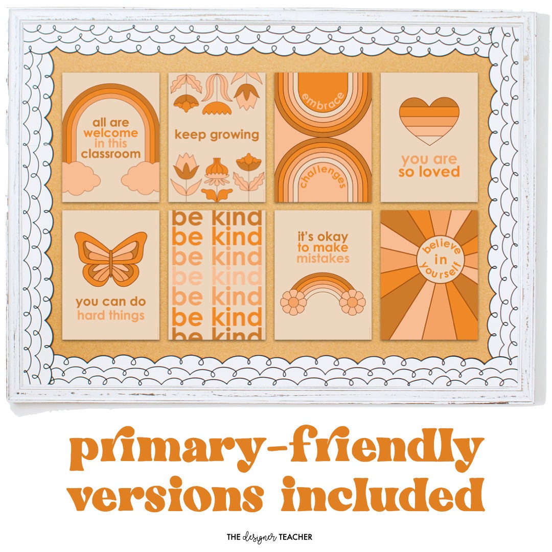 Sunny Boho Inspirational Growth Mindset Inclusive Retro Groovy ...