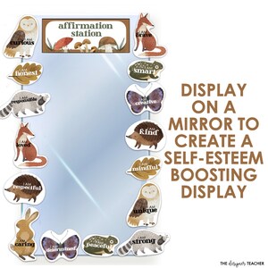 Woodland Theme Affirmation Station Mirror Display Forest Classroom ...
