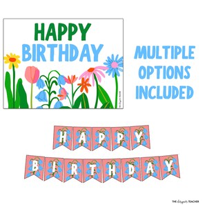 Editable Classroom Birthday Chart and Bulletin Board Display | Bright ...