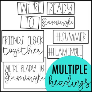 Friendship Flamingo Bulletin Board and Summer Door Decor Craft - Etsy