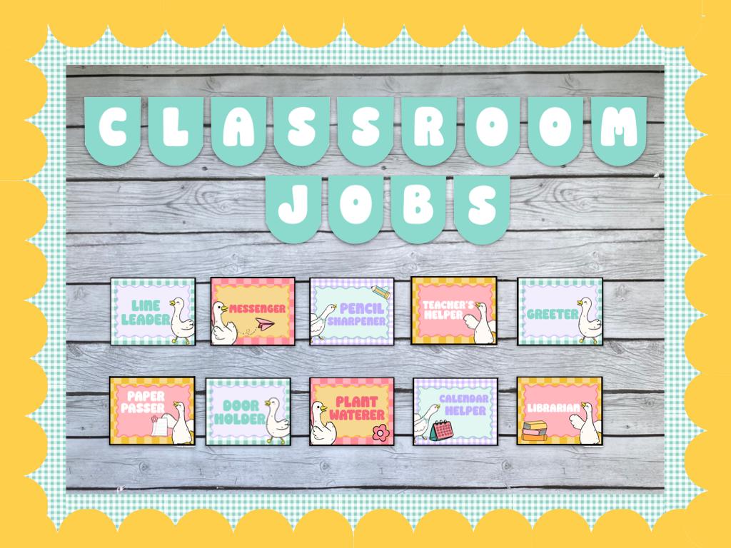 Editable Classroom Student Jobs Chart and Bulletin Board Display ...