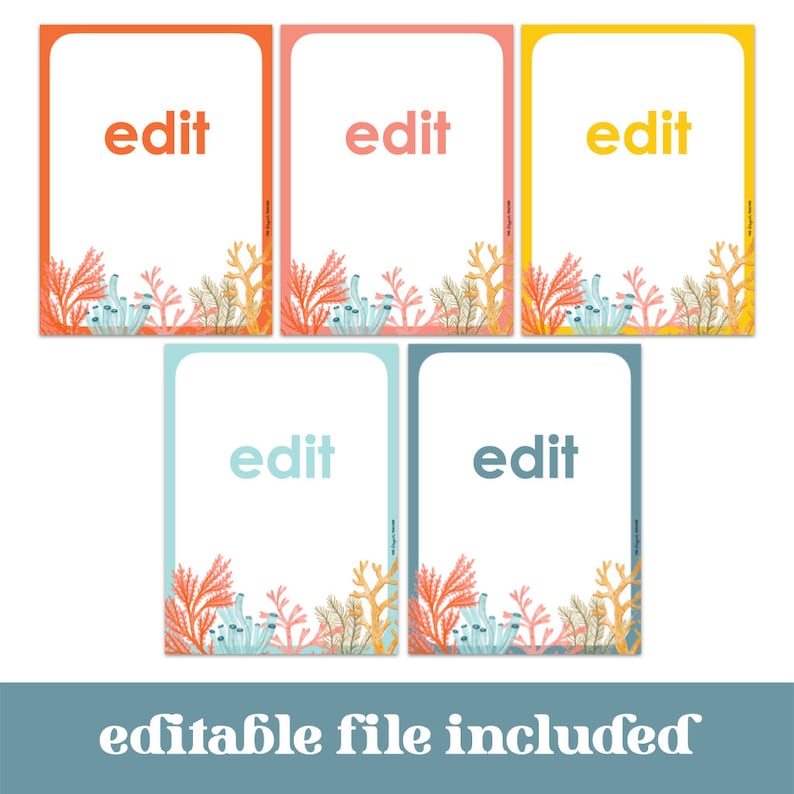 Ocean Theme Under the Sea 2D and 3D Shapes Posters - Etsy