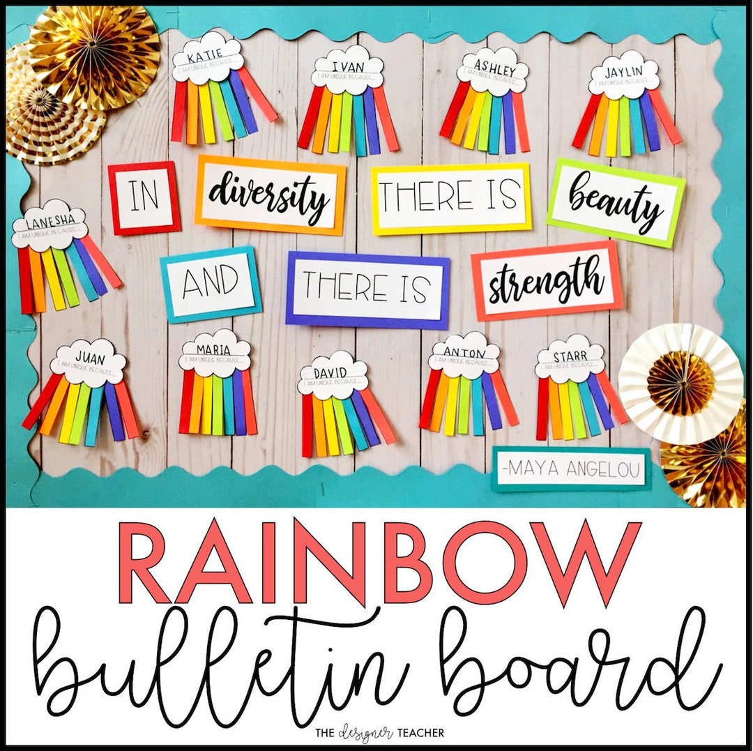 Rainbow Diversity Bulletin Board March and St. Patrick's - Etsy